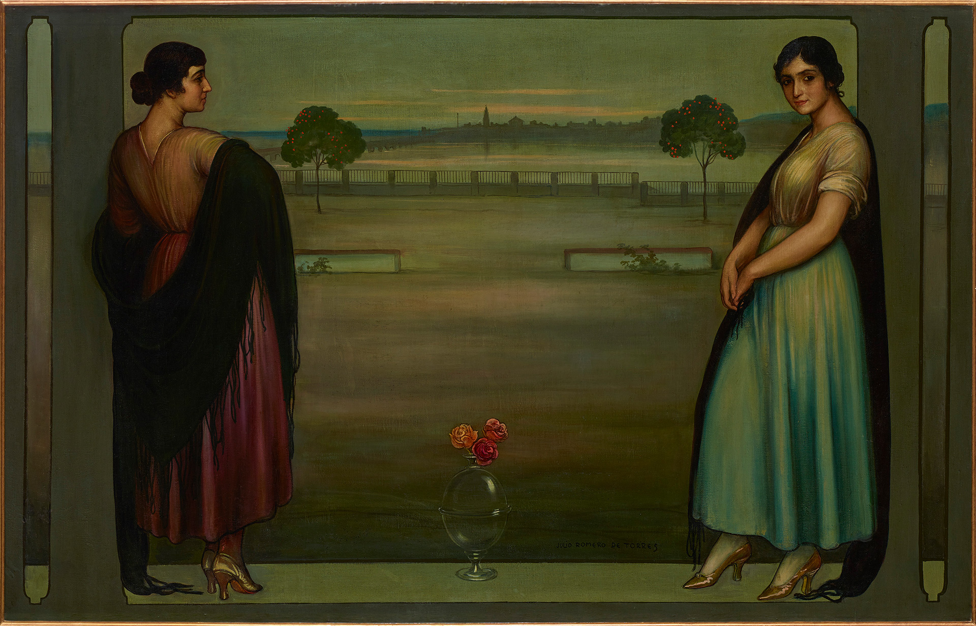 Landscape Opening onto the Riverside Railing | Julio Romero de Torres ...