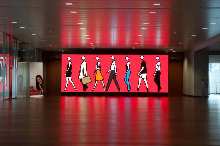 Seven People Walking | Julian Opie | Santander Fundación